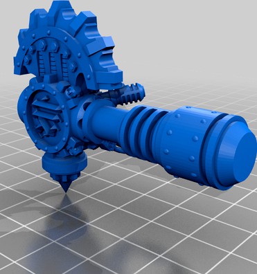 Power Weapons_2_Weapon Heads: Mechanicus Axe 3d model