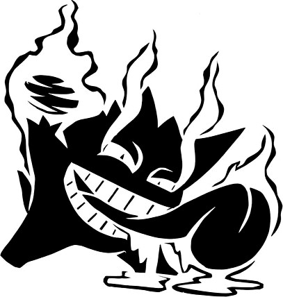 Gengar stencil 3d model