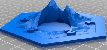 Catan Iceberg Hex 3d model