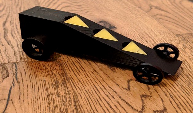 CO2 Dragster, A woodshop project reimagined 3d model