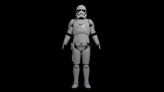 first order stormtrooper full armor 3d model