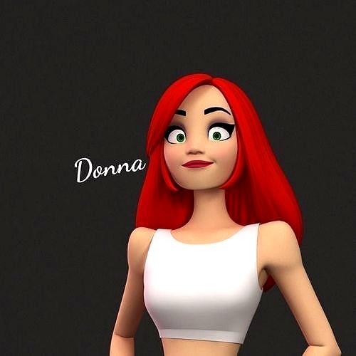Donna Stylised Female character 3D print ready model
