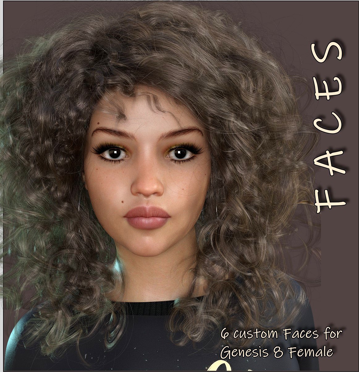Faces - 6 Custom Morphs 3d model