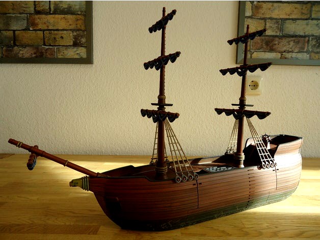 Modular Ship Remix DnD Terrain Rpg 28mm 3d model