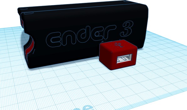 Ender 3 SD Card and USB adapter Housing V2 3d model