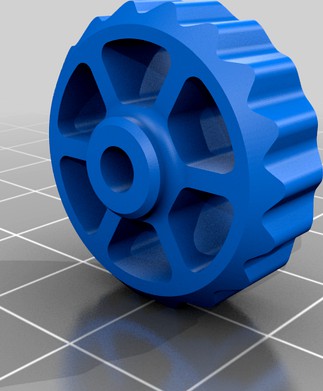 Knob Nut M3 CAD 3d model