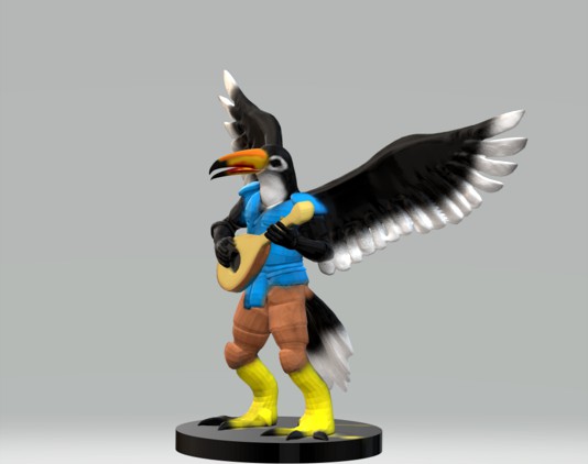 Tucati Bard (Toucan Aarakocra) 3d model