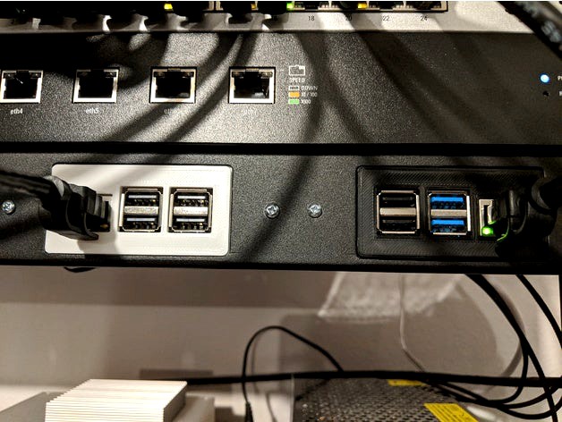 Raspberry Pi Rack Mount for 1U Decora Bracket 3d model