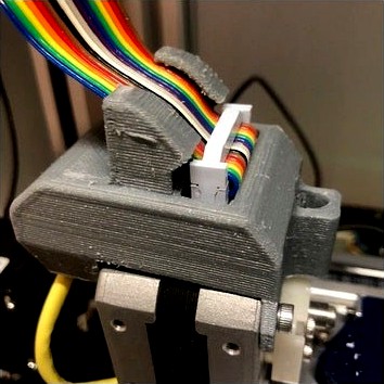 Cetus3D PCB Cover with Ribbon Cable Strain Relief model