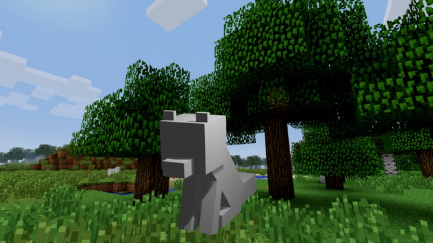 Minecraft sitting Fox 3d model