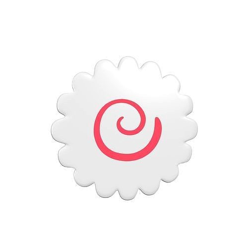 Fish Cake With Swirl v1 001 3d model