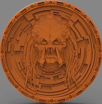 Predator wall art 3d stl models for artcam and aspire Programmes