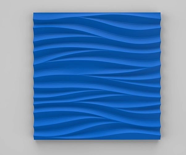 decorative 3d panel wave model