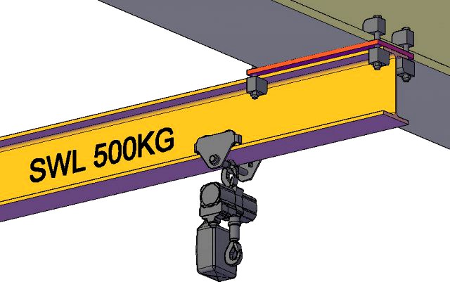 Chain hoist lifting beam 3D Model