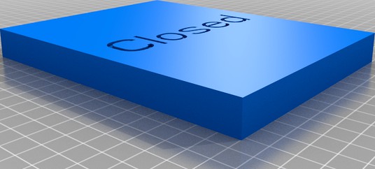Closed sign 3d model