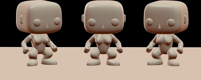 Funko Pop Base Mesh Female | 3D model