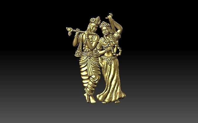 Radha Krishna Standing | 3D model