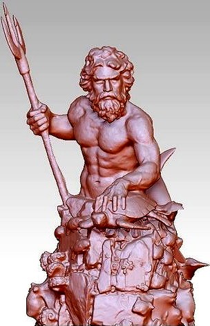 Neptune king statue | 3D model