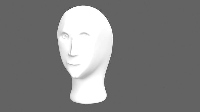 MrSucc-MemeMan-Stonks Meme Face | 3D model