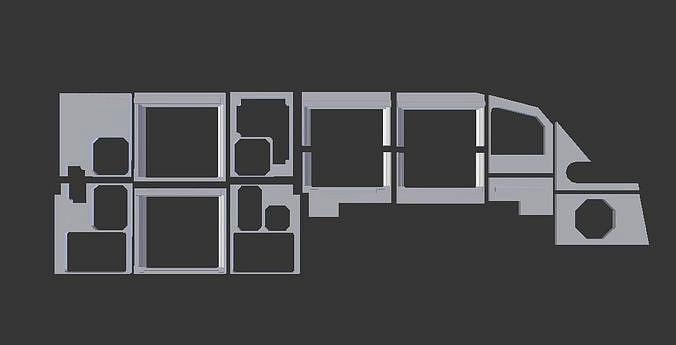 Airbus A320 MIP Panels Ready to 3d Print | 3D model