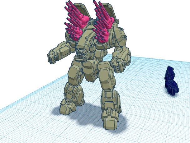 Battletech Archer firing missiles 3d model