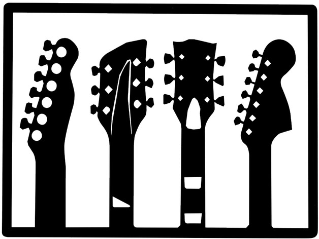 GUITARS 2D WALL ART DESIGN 3d model