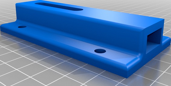 Simple door latch 3d model