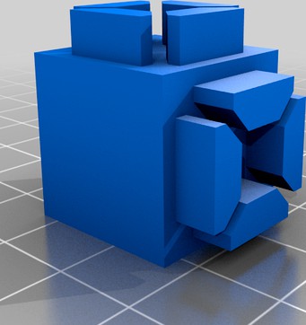 3 way corner cube for 2020 aluminium extrusion 3d model