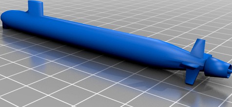 Submarine With Texture 3d model