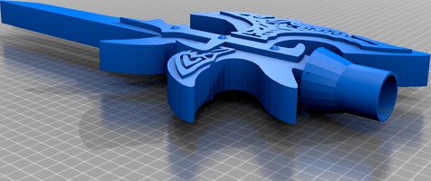 Morathi Halberd Head (Warhammer Fantasy Cosplay) 3d model