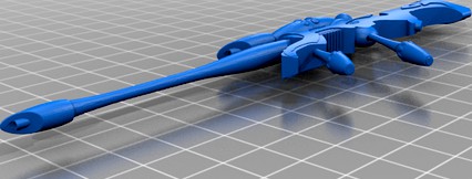 Warhammer 40k Eldar Ranger rifle (cosplay) 3d model