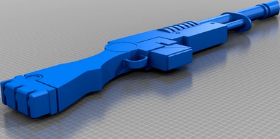 Lucius Pattern Warhammer 40k cosplay lasgun 3d model