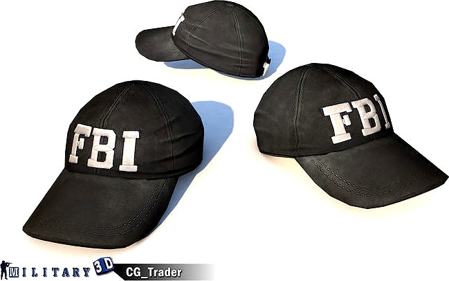 FBI Cap lowpoly 3d model
