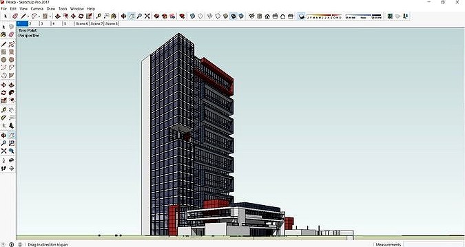 Architecture Sketchup exterior building T4 3d model