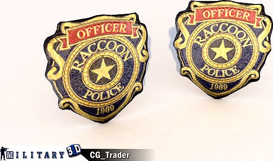 RPD Police Badge lowpoly 3d model