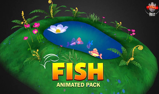 Fish animated pack 3d model