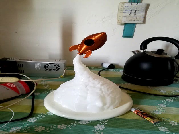 Fire Rocket lamp 3d model