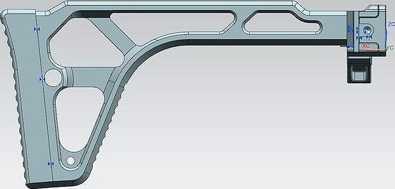 MCX skeleton folding stock | 3D model