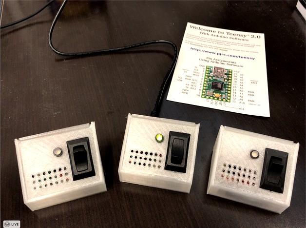 Teensy Case w/multi-color LED and Switch 3d model