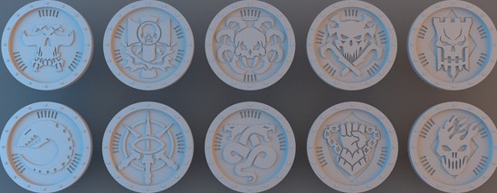 Necromunda Tokens 3d model
