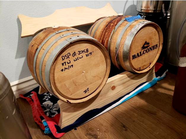 Double Barrel Rack - 5 gallon homebrew scale 3d model