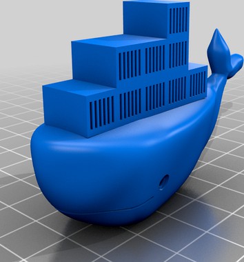 Docker Logo with stand 3d model