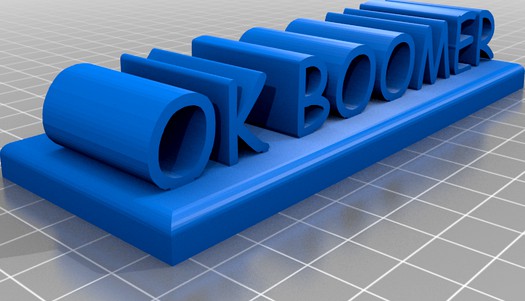 ok boomer sign 3d model