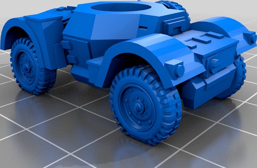 Daimler armoured car with Littlejohn adaptor 3d model