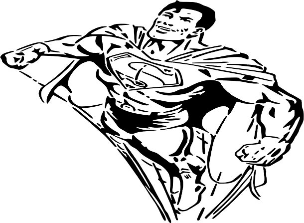 Superman stencil 2 3d model