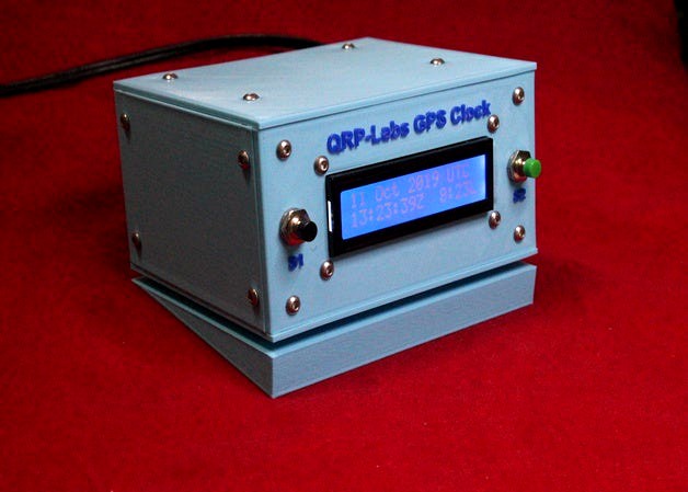 Angled stand for the QRP-Labs GPS Clock with the smaller display LCD 3d ...