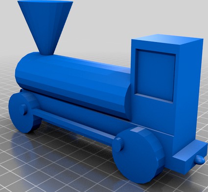 Train made with Tinkercad 3d model