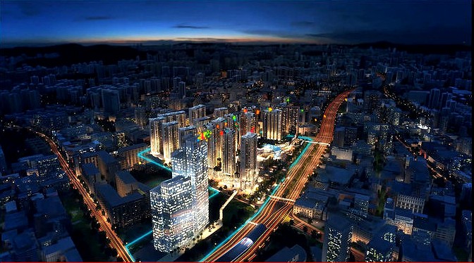 Modern City Animated 129 3d model