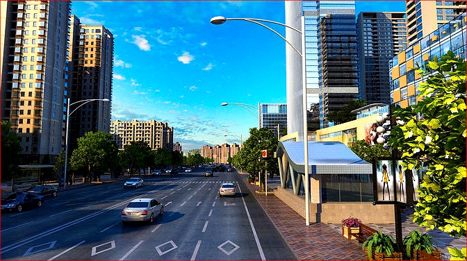 Modern City Animated 110 3d model