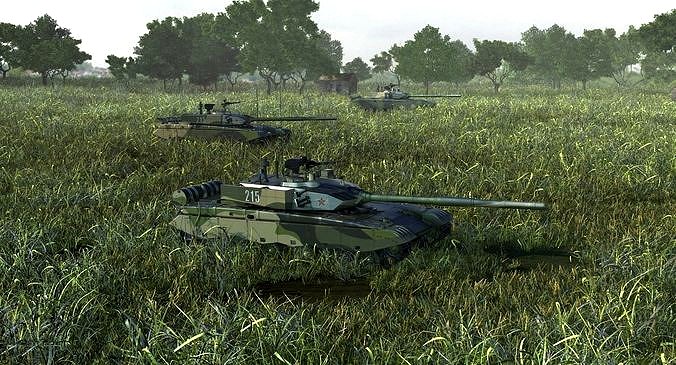 Type 99 Main Battle Tank ZTZ-99 scene 3d model